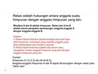 Relasi dan fungsi | PPTX