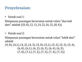 Relasi dua himpunan | PPTX