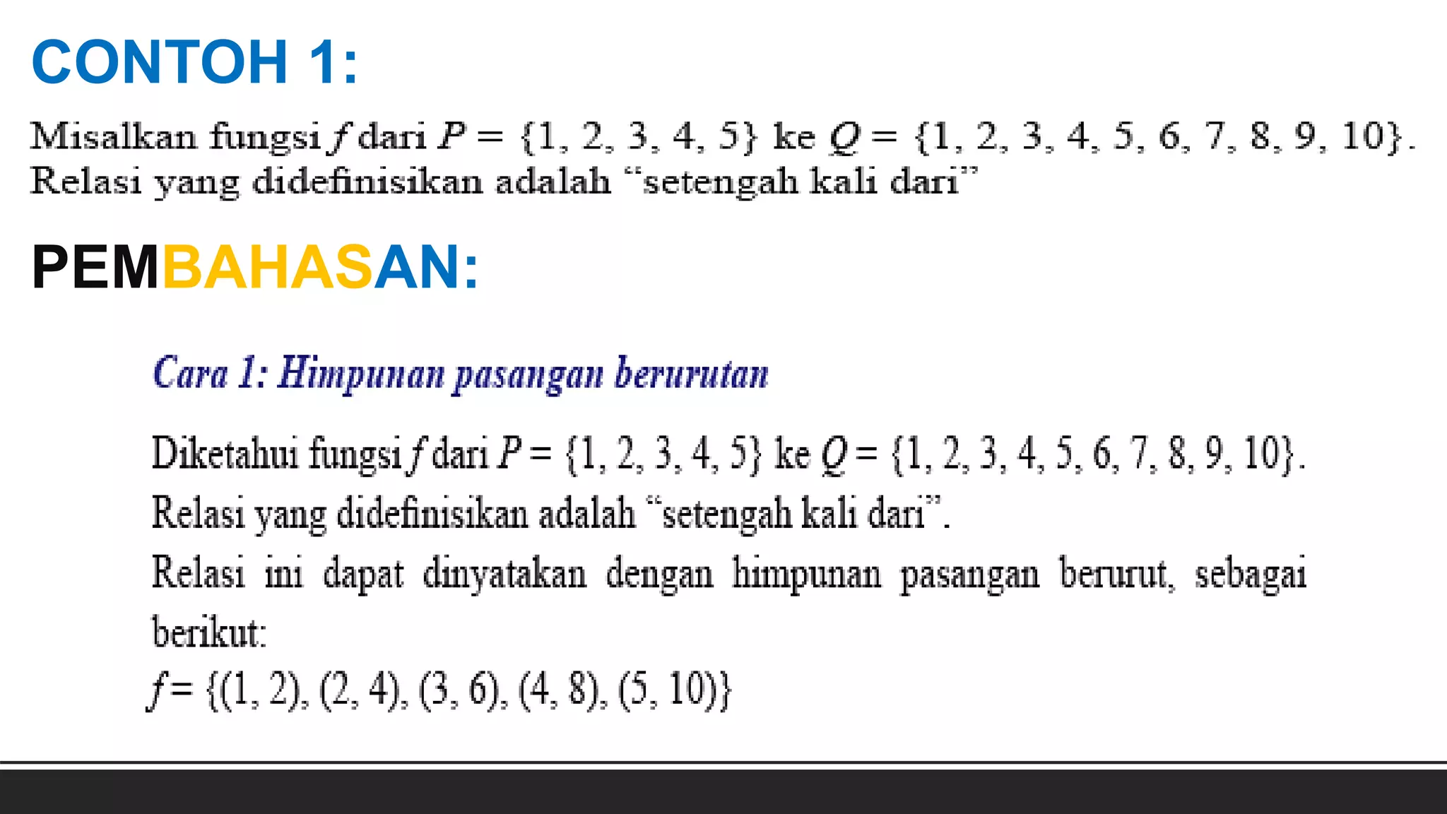 Relasi & Fungsi (Bentuk Fungsi) p-3 (compile ppt) | PPT