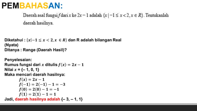 Relasi & Fungsi (Bentuk Fungsi) p-3 (compile ppt) | PPT