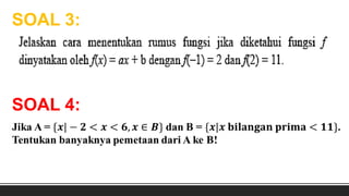 Relasi & Fungsi (Bentuk Fungsi) p-3 (compile ppt) | PPT
