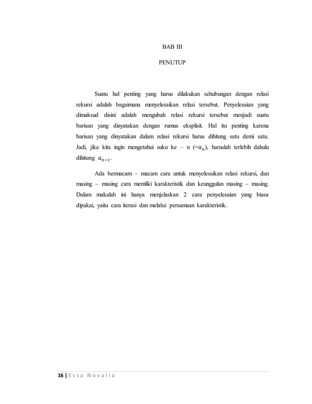 Relasi rekursif | DOCX