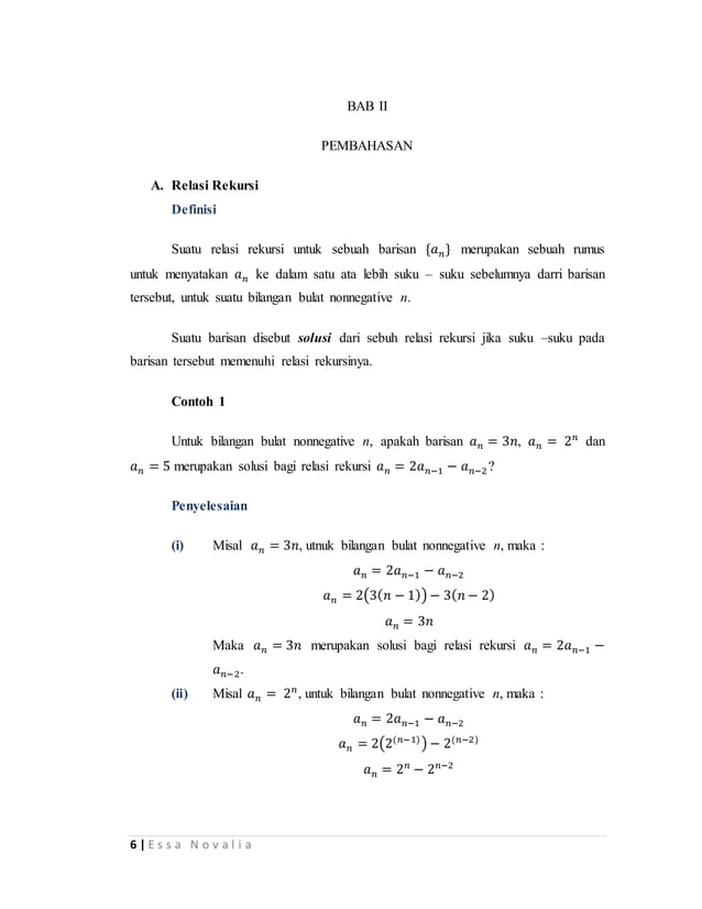 Relasi rekursif | DOCX