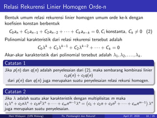 Relasi Rekurensi | PDF