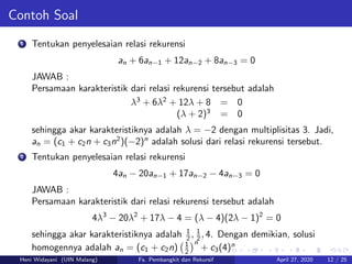 Relasi Rekurensi | PDF