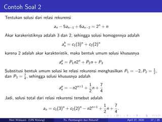 Relasi Rekurensi | PDF