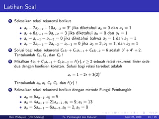 Relasi Rekurensi | PDF
