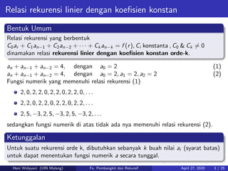 Relasi Rekurensi | PDF