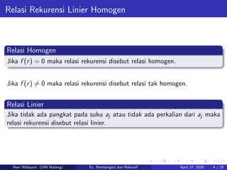 Relasi Rekurensi | PDF