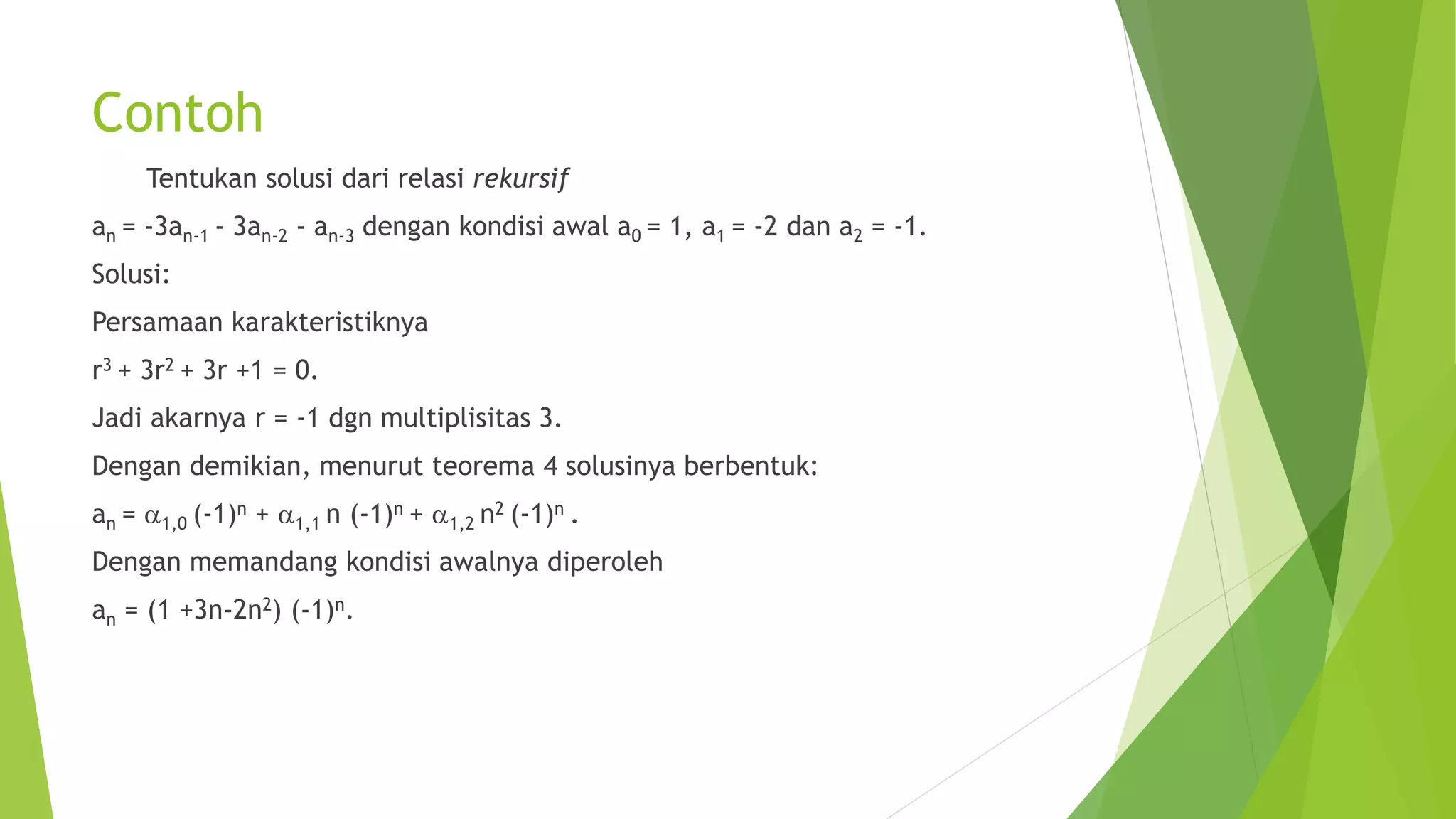 Matematika Diskrit Relasi Rekursif | PPTX
