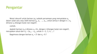 Matematika Diskrit Relasi Rekursif | PPTX