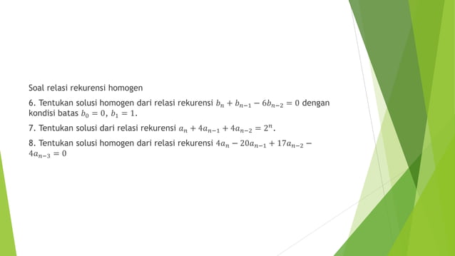 Matematika Diskrit Relasi Rekursif | PPTX