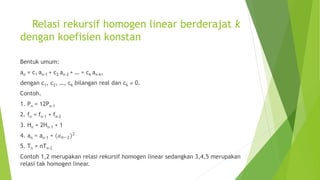 Matematika Diskrit Relasi Rekursif | PPTX