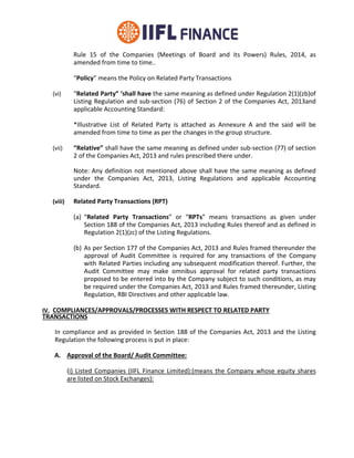 Related Party Transaction Policy And The Subsidiaries | PDF