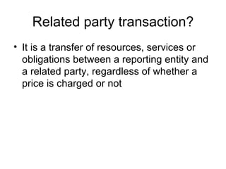 Related party disclosures ias 24 | PPT