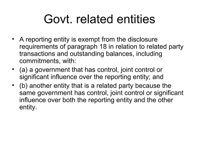 Related party disclosures ias 24 | PPT | Business | Business and Finance