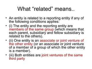 Related party disclosures ias 24 | PPT