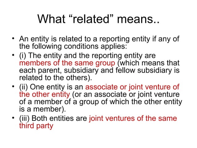 Related party disclosures ias 24 | PPT | Business | Business and Finance