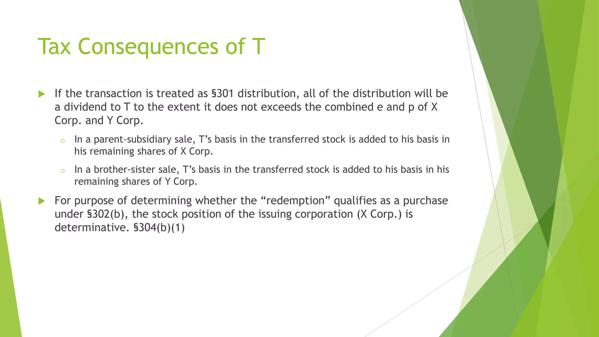 Code Sec. 304 Related Party Stock Sales | PPT