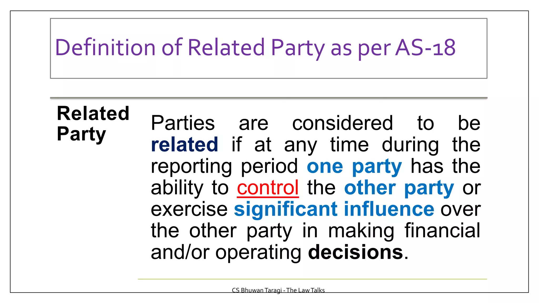Related Party Transaction as per Companies Act and SEBI(LODR) | PDF