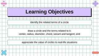 RELATED TERMS TO CIRCLE(Radius, diameter, etc) | PPTX | Geography | Science