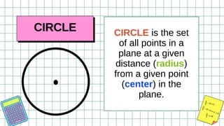 RELATED TERMS TO CIRCLE(Radius, diameter, etc) | PPTX