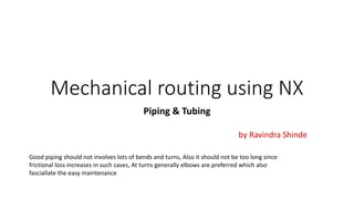 Electrical and mechanical routing theory concepts using UG-NX | PPTX