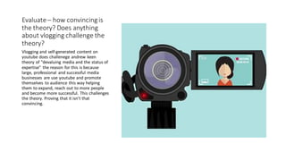 Relate theory to vlogging | PDF