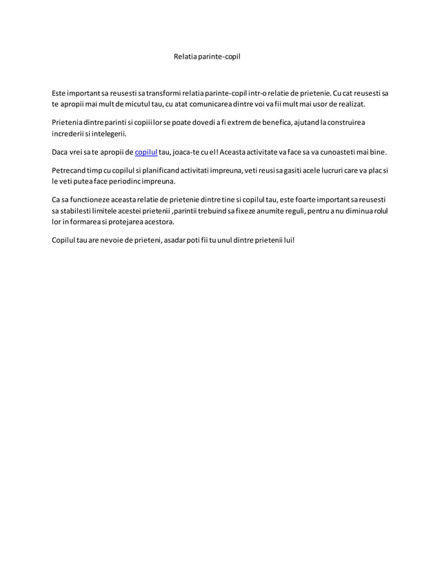 Relatia parinte copil | PDF | Free Download