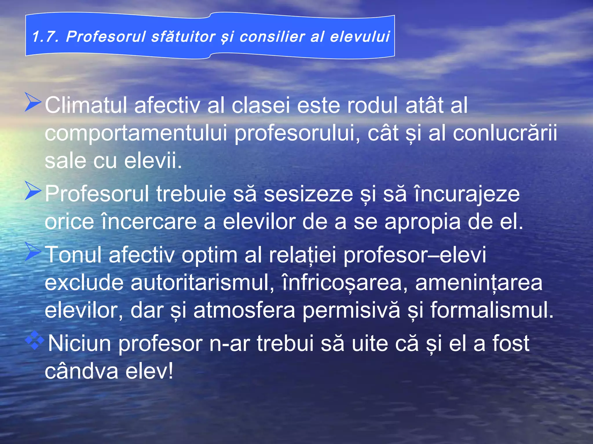 Relatia profesor elev | PPT