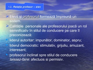 Relatia profesor elev | PPT