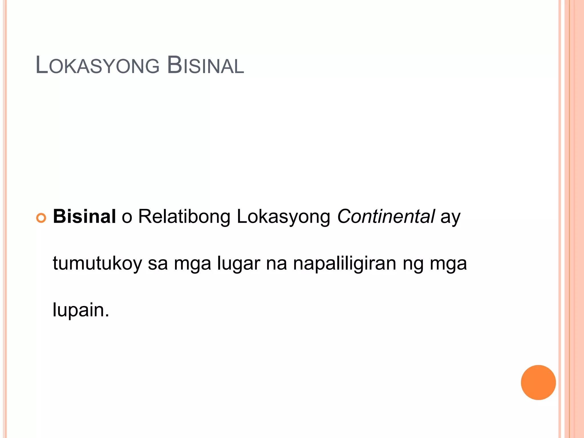 Relatibong Lokasyon | PPTX