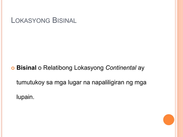Relatibong Lokasyon | PPTX