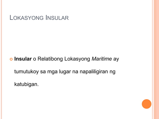 Relatibong Lokasyon | PPTX