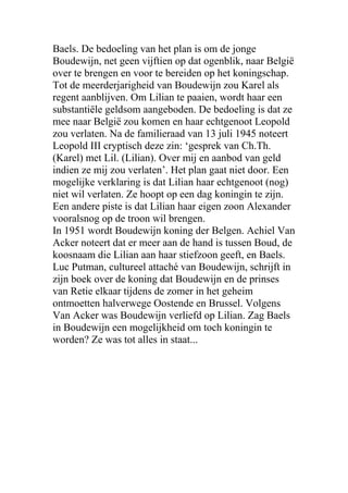 Relatie Boudewijn en Lilian ook bevestigd door Putman | DOC
