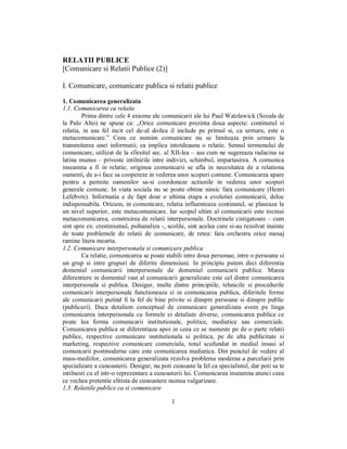 Relatii publice | PDF
