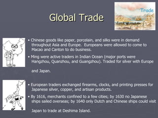 Relating Ming China and Tokugawa Japan to Unit 3 | PPT