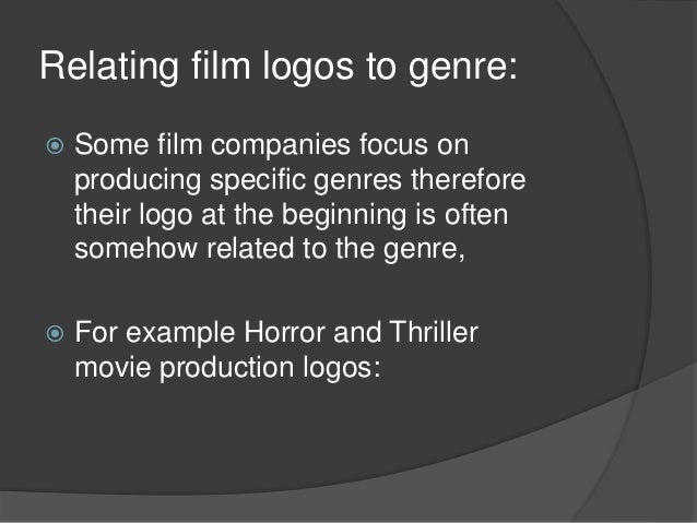 Relating film logos to genre