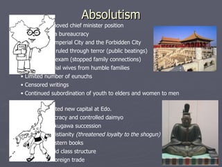 Ming China and Tokugawa Japan to the | PPT