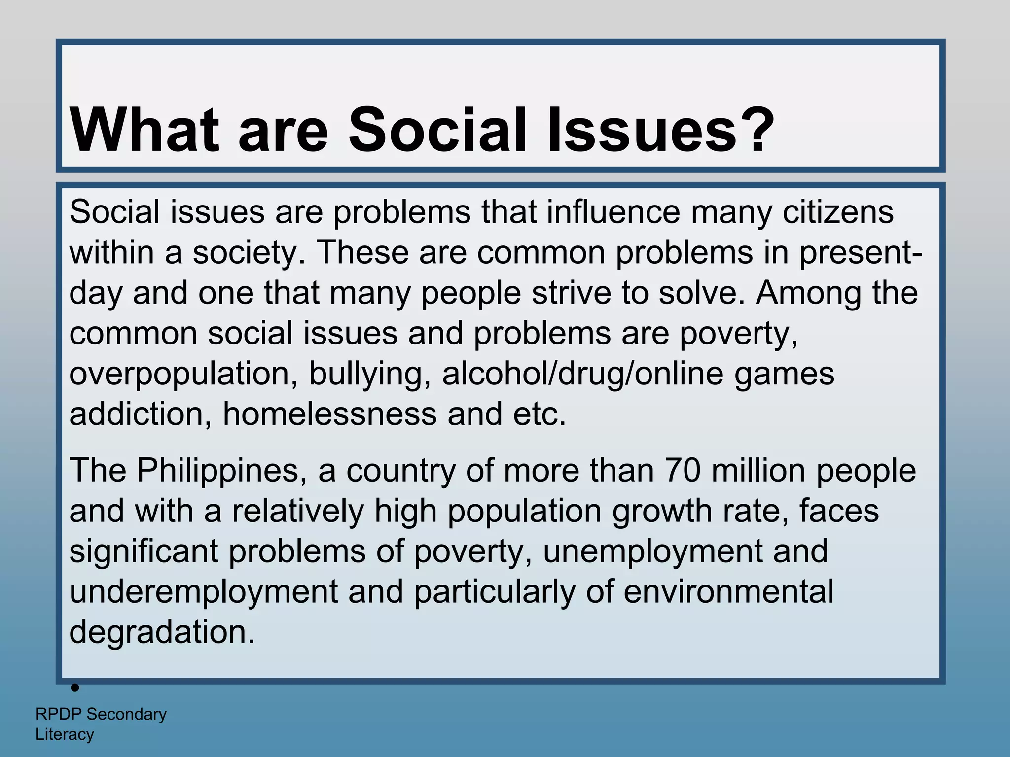 relating text content to social issues_1.ppt