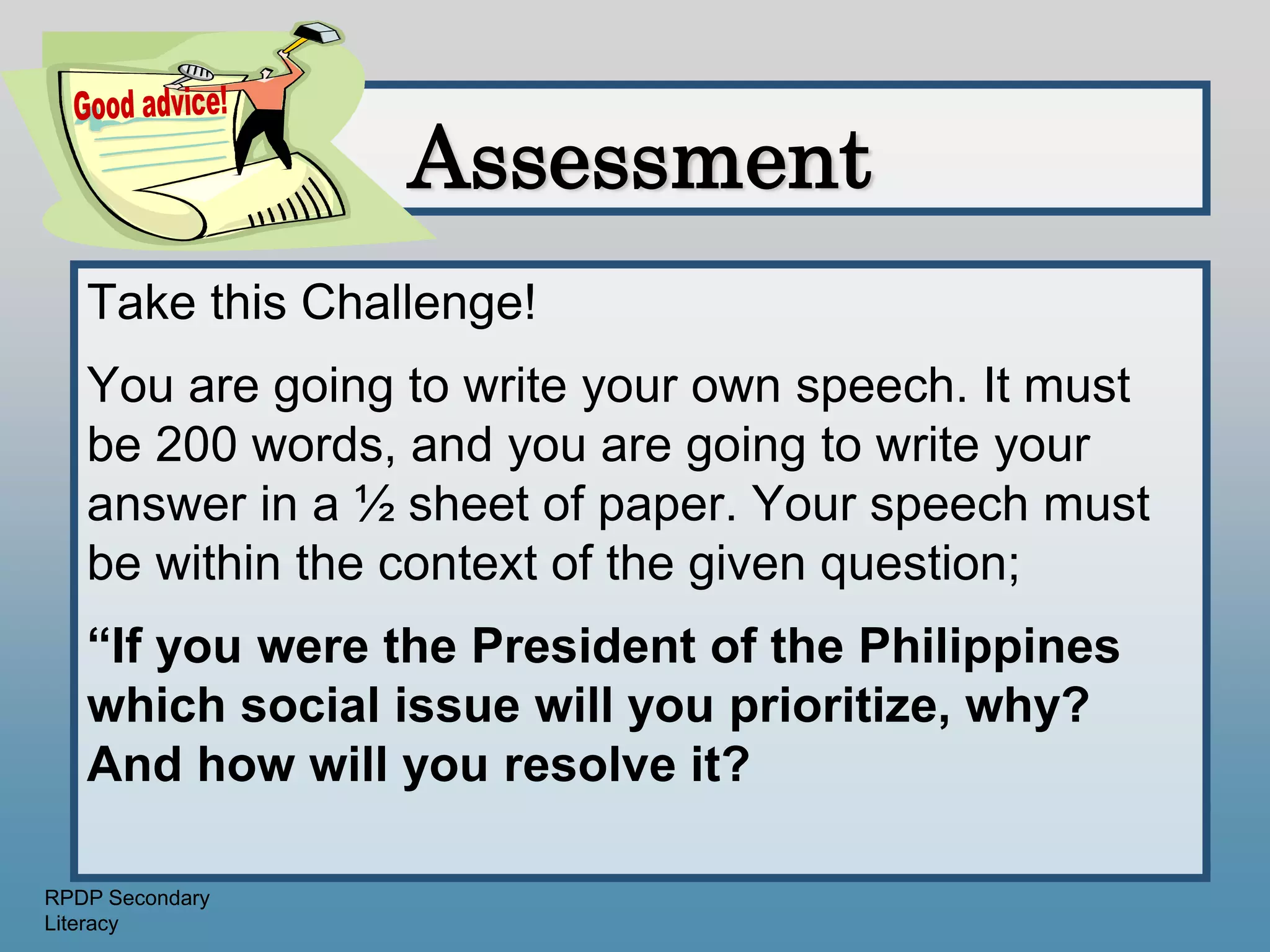 relating text content to social issues_1.ppt