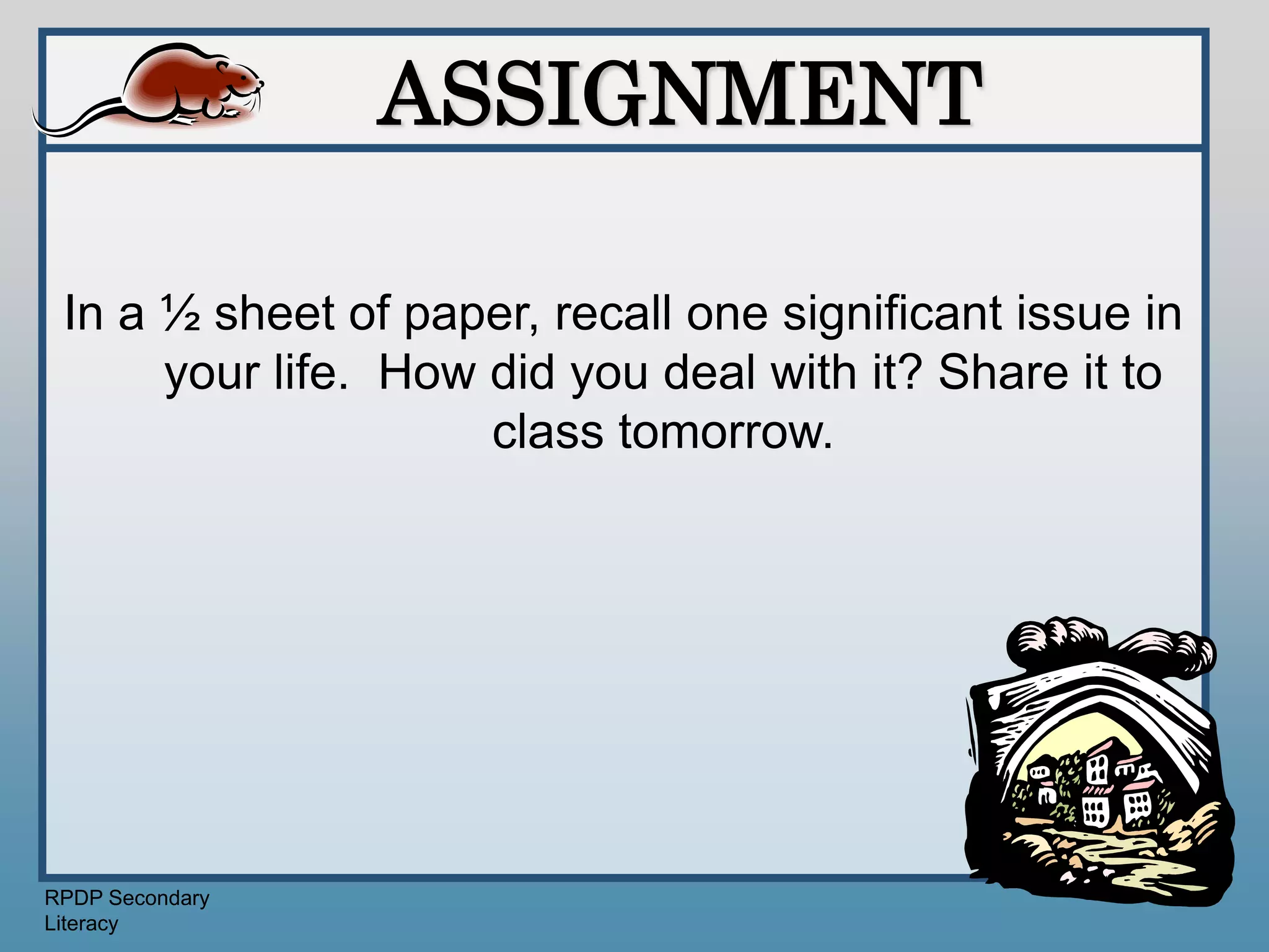 relating text content to social issues_1.ppt