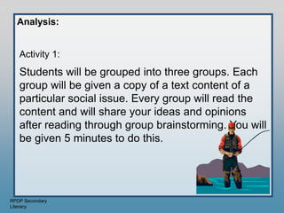 relating text content to social issues_1.ppt