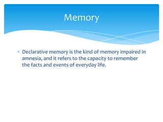 Relational learning and amnesia | PPTX