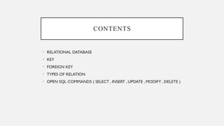 01 - ABAP Relational Database Basic Concept | PPTX