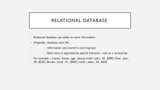 01 - ABAP Relational Database Basic Concept | PPTX