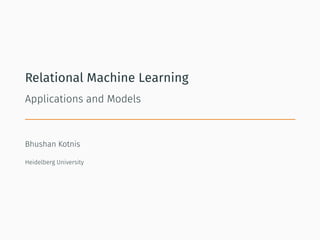 Relational machine-learning | PPT