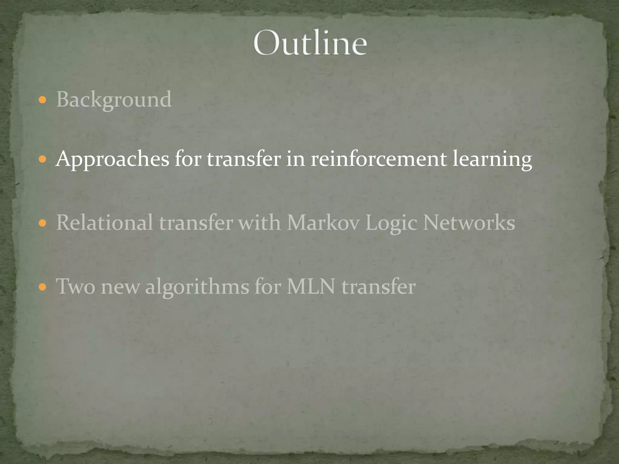Relational Transfer In Reinforcement Learning Ppt Free Download