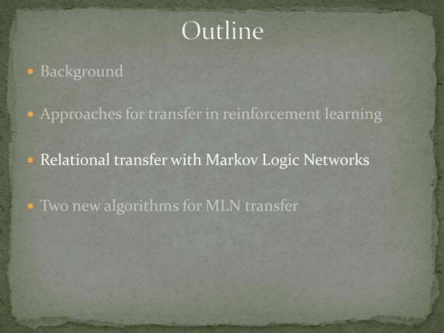 Relational Transfer in Reinforcement Learning | PPT