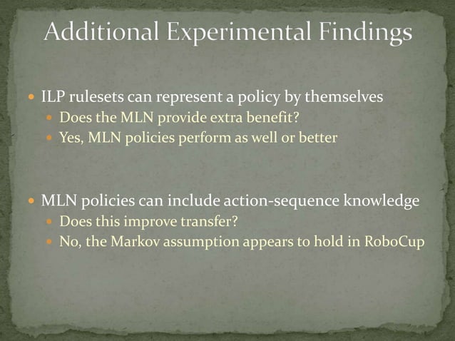 Relational Transfer In Reinforcement Learning Ppt